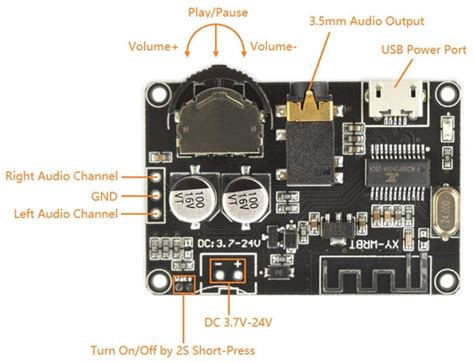 Bluetooth 5 0 Audio Receiver Board Controllable Volume Buy In Australia DFR0719 DFRobot