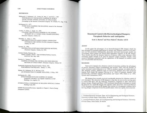 Pdf Structural Control With Electrorheological Dampers Viscoplastic Behavior And Anticipation