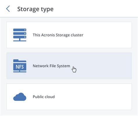 42 Connecting To External Nfs Shares Via Acronis Backup Gateway