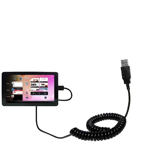 Coiled Power Hot Sync Usb Cable Suitable For The Iview 900tpc With Both