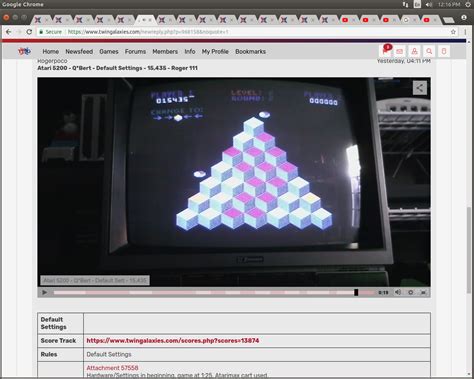 Atari 5200 Qbert Default Settings 15435 Roger 111
