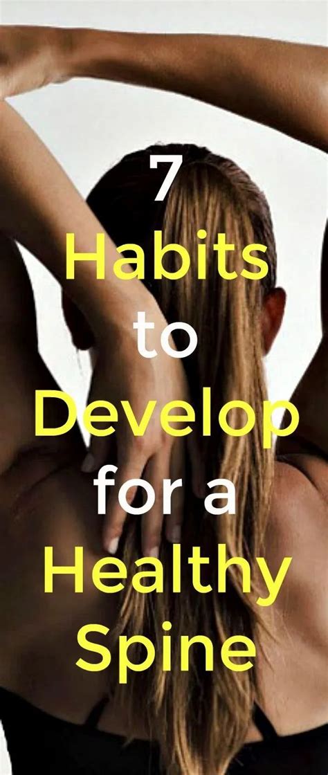 7 Habits To Develop For A Healthy Spine