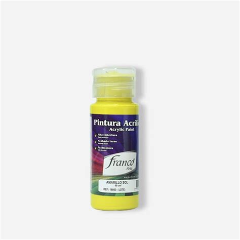 PINTURA ACRILICA FRANCO X 60 ML AMARILLO SOL HAGA