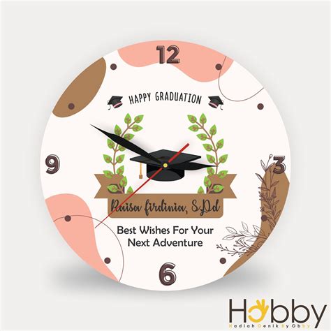 Jual JAM DINDING CUSTOM UNIK NAMA TULISAN HADIAH GRADUATION KAYU