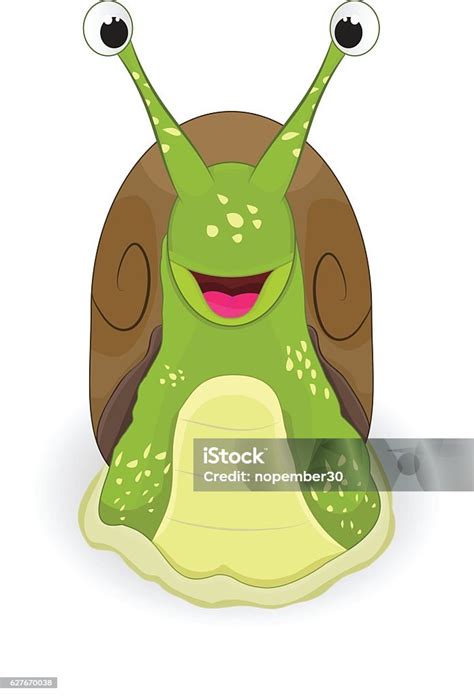 Kartun Senyum Siput Lucu Ilustrasi Stok Unduh Gambar Sekarang Alam