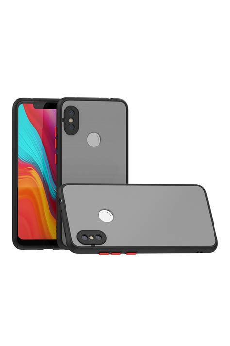 Fibaks Redmi Note 6 Pro Kılıf Mat Parmak Izi Yapmaz Kamera Korumalı