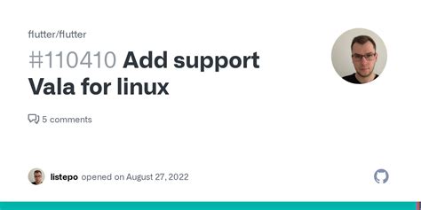 add support vala for linux · issue 110410 · flutter flutter · github