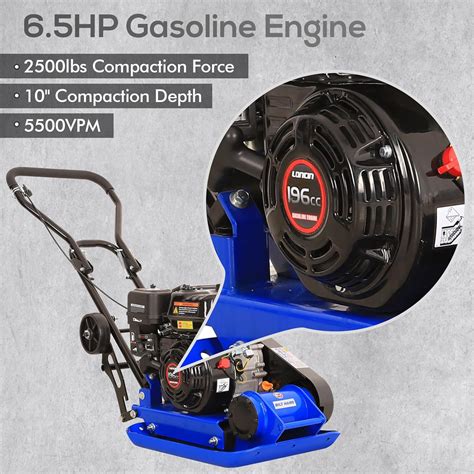 Compactador De Placas De 6 5 Hp Placa De 20 1 «x 14 6 Motor De