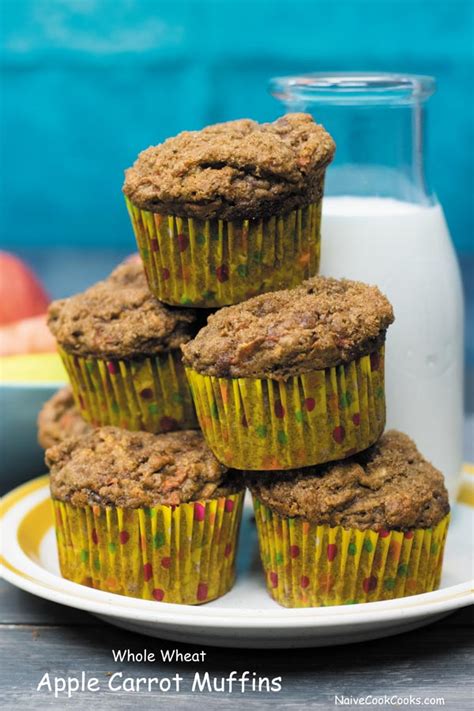 Easy Whole Wheat Carrot Apple Muffins