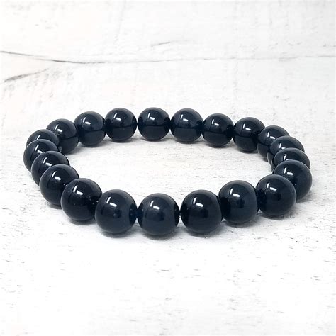 Matte Onyx Natural Stone Beaded Stretch Bracelet 10mm Matte Onyx