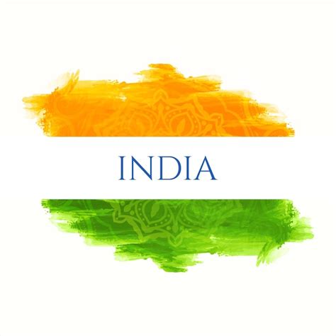 Free Vector Modern Indian Flag Theme Elegant Design Isolated Background