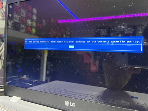 Usb 부팅시 Efi Usb Device Has Been Blocked 이라고 나오는 경우 대처 서울특별시 강북구