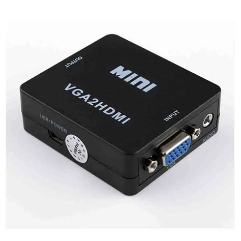 Mini Vga To Hdmi Audio Video Converter Box Vga2hdmi Adapter For Hdtv Pc