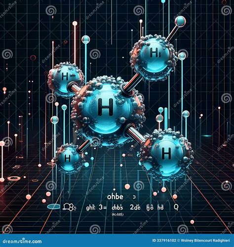 Chemical Bonds Between Atoms Forming A Molecule Stock Illustration