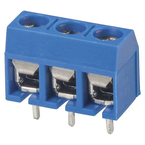 3 Way Pcb Mount Screw Terminal 5mm Pitch Jaycar Australia