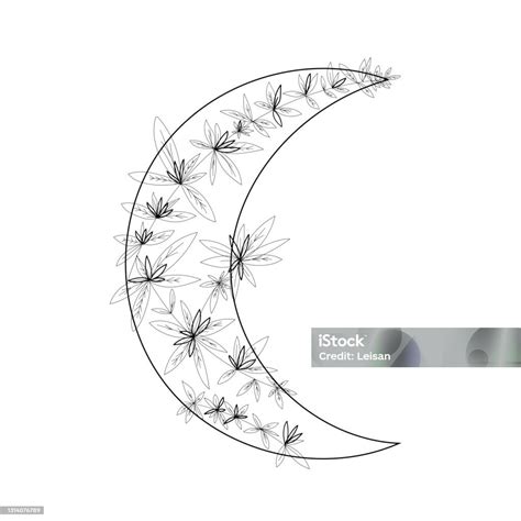 Permukaan Bulan Bulan Planet Satelit Bulan Sabit Bentuk Objek Grafik Vektor Ilustrasi Stok