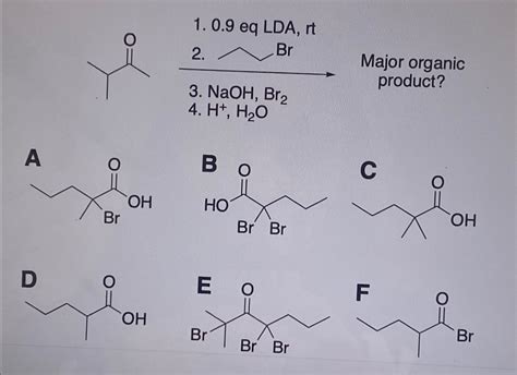 Solved 0 9eq ﻿lda Itmajor Organic Product3