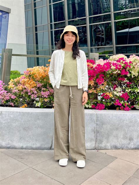 Check Styling Ideas For「linen Blend Easy Pants Striped、premium Linen
