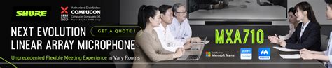 Take Your Meeting To The Next Level Shure Mxa710 Linear Array Microphone Compucon Hong Kong