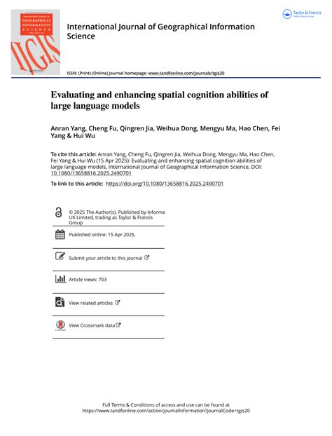 Pdf Evaluating And Enhancing Spatial Cognition Abilities Of Large Language Models Evaluating