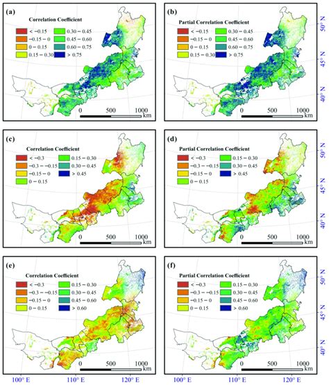 Spatial Distribution Of The Correlation Coefficients And Partial