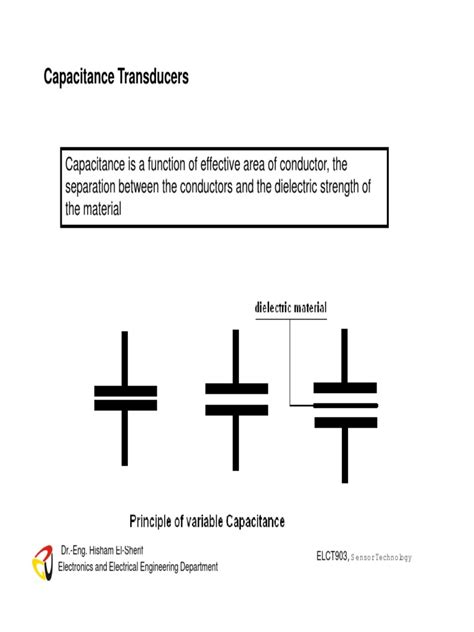 Lecture 6 Capacitance Transducer Pdf Capacitance Capacitor