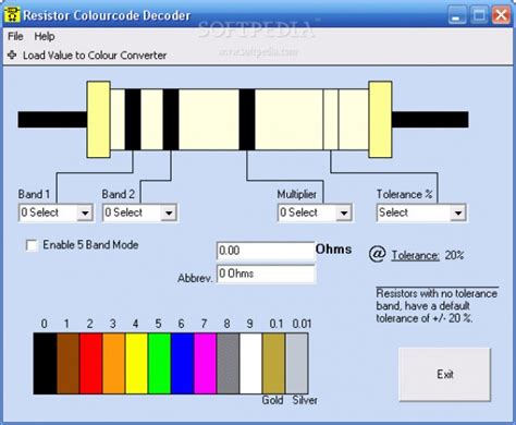 Resistor Colourcode Decoder Download Softpedia