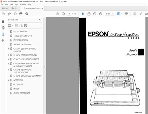 Epson Action Printer L 1000 Users Manual Pdf Download