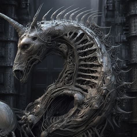 Premium Photo A Skeleton Unicorn