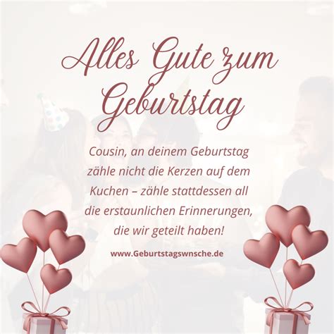 100 Geburtstagswünsche Für Deinen Cousin Geburtstagswnsche