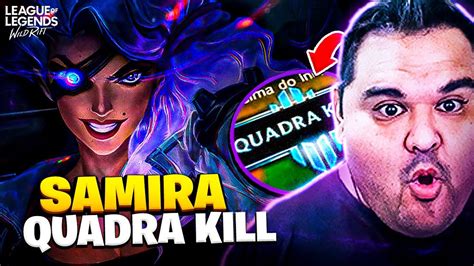 SAMIRA QUADRA KILL É o NOVO MELHOR ADC LoL Wild Rift YouTube