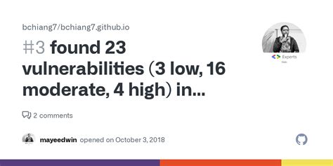 Found 23 Vulnerabilities 3 Low 16 Moderate 4 High In 11918 Scanned