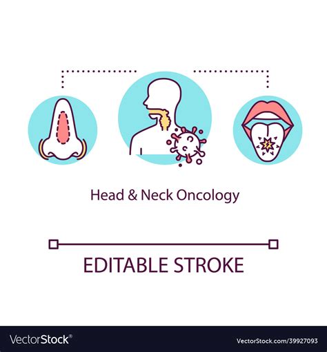 Head And Neck Oncology Concept Icon Cancer Vector Image