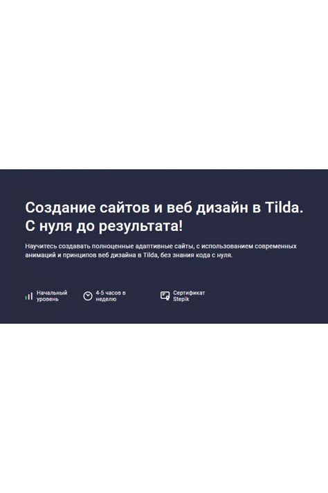 Создание сайтов и веб дизайн в Tilda С нуля до результата Дмитрий Фокеев Stepik
