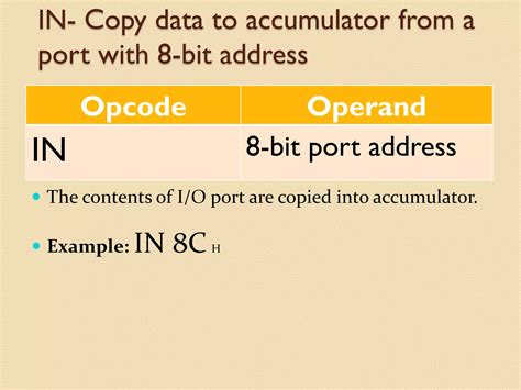 8085 Instruction Set Ppt