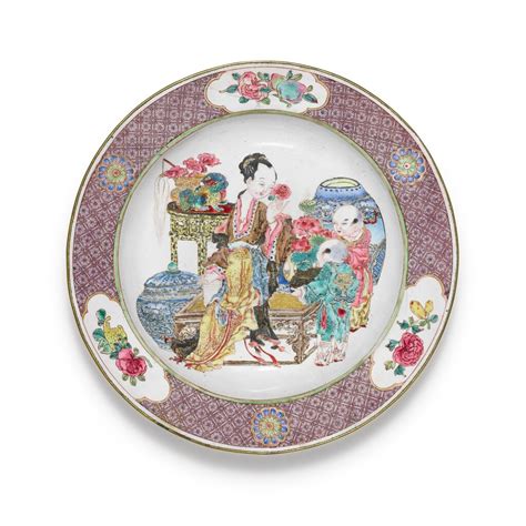 A Canton Enamel ‘ladies Dish Qing Dynasty Yongzheng Period 清雍正