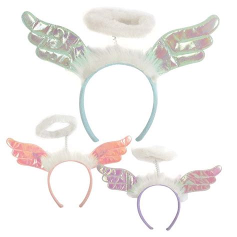 Engel Haarreif mit Flügel Heiligenschein blau rosa lila Zubehör