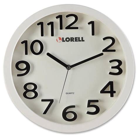 Lorell 13 In Round Quartz Wall Clock Analog Llr61006 The Home Depot