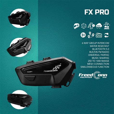 Freedconn Fx Pro Motorcycle Helmet Mesh Bluetooth Intercom Shopee Philippines