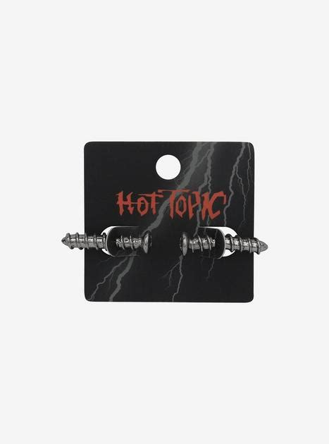 Silver Screw Frontback Earrings Hot Topic