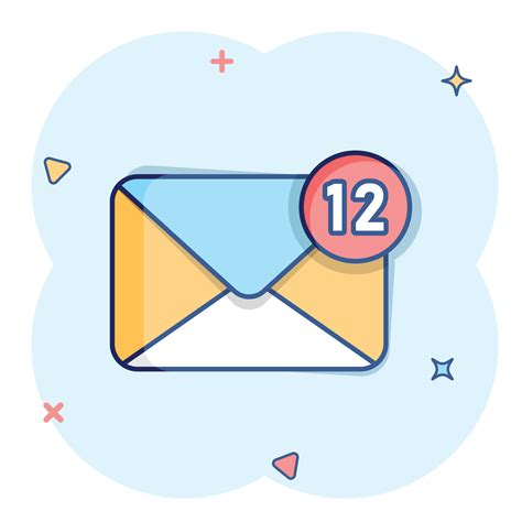 New Incoming Messages Icon In Comic Style Envelope With Notification Cartoon Vector