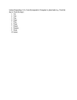 Listener Responding C VB MAPP Goal By Affordable ABA Resources