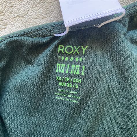 Roxy X Mimi Green One Piece One Shoulder Design Depop