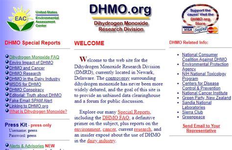 Is Dhmo Website A Page Full Of Misleading Information About Dihydrogen