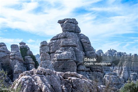 Limestone Rock Formations And Known For Unusual Karst Landforms Stock