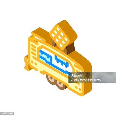 와플 푸드 트럭 아이소 메트릭 아이콘 벡터 일러스트 레이 션 3차원 형태에 대한 스톡 벡터 아트 및 기타 이미지 3차원 형태 감자 요리 거리 Istock