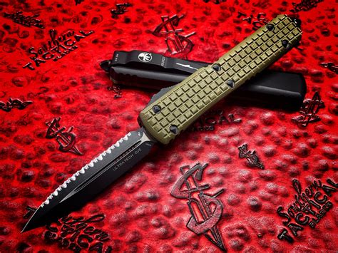 Microtech Ultratech Od Green Frag G10 Signature Series De Serrated