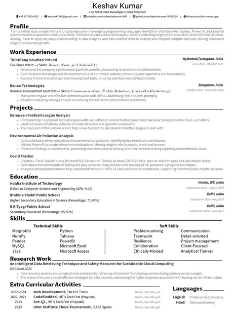 Keshav Kumar Data Scientist Pdf Data Science Websites