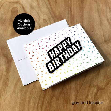 Lgbtq Happy Birthday Card Bday4crd Etsy