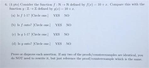 solved 6 4 pts consider the function f n→n defined by
